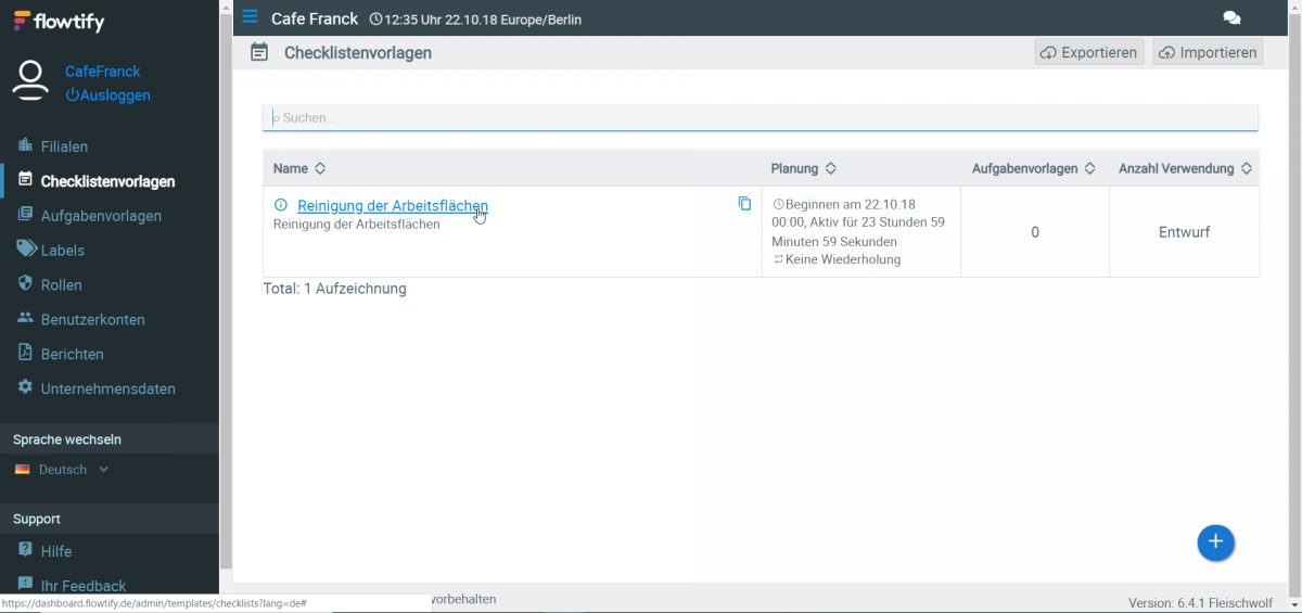 Checklistenvorlagen - Flowtify